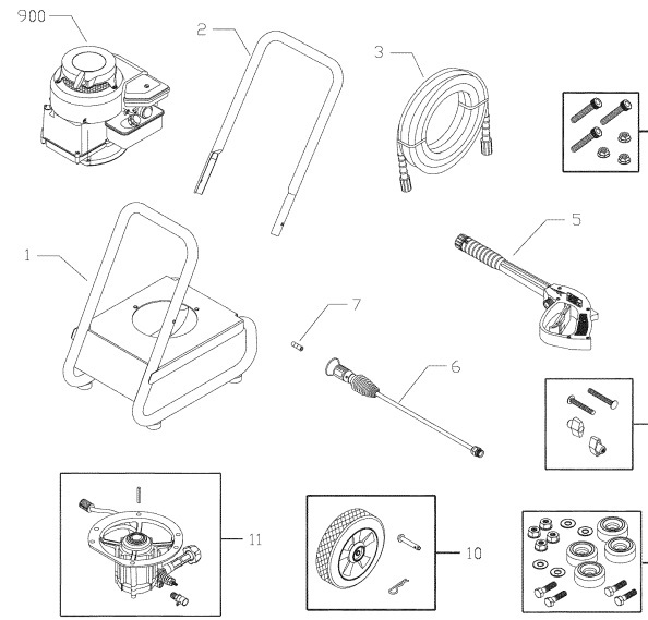 Sears & Craftsman Pressure Washer model 020257-0 replacement parts and ...
