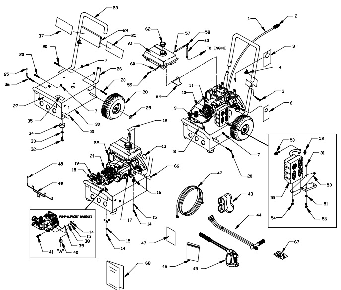 Generac pressure washer model 1044-0 replacement parts, pump breakdown ...