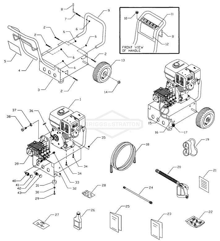Generac pressure washer model 1295-0 replacement parts, pump breakdown ...