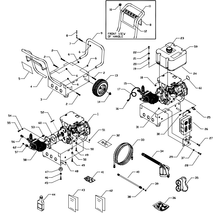 Generac pressure washer model 1421-1 replacement parts, breakdown ...