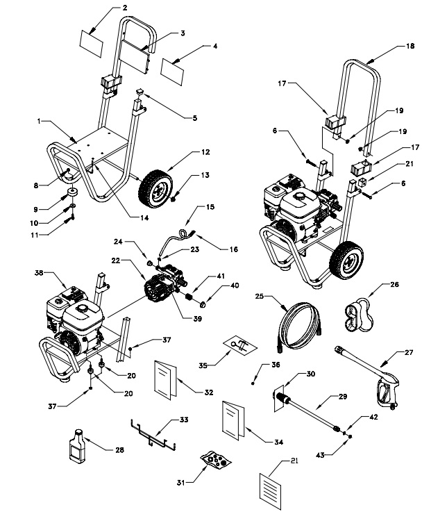 Generac pressure washer model 1456-0 replacement parts, pump breakdown ...