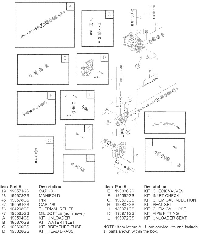 Sears Craftsman Pressure Washer Model 580753010 replacement parts ...