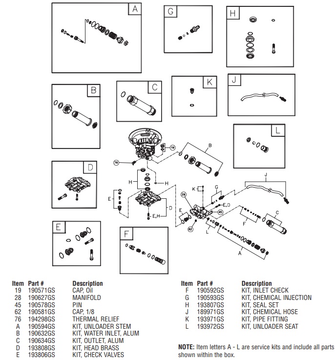 Troy-Bilt pressure washer 020293 replacement parts and repair kits