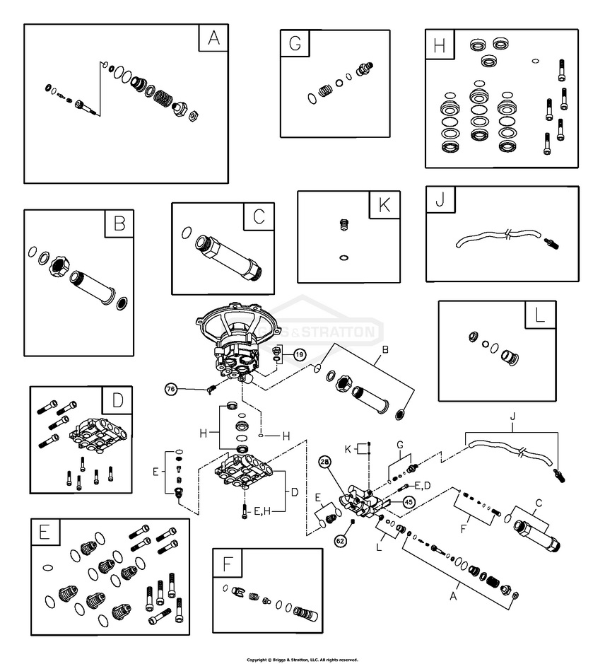 Sears & Craftsman Pressure Washer model 020323-0 replacement parts and ...