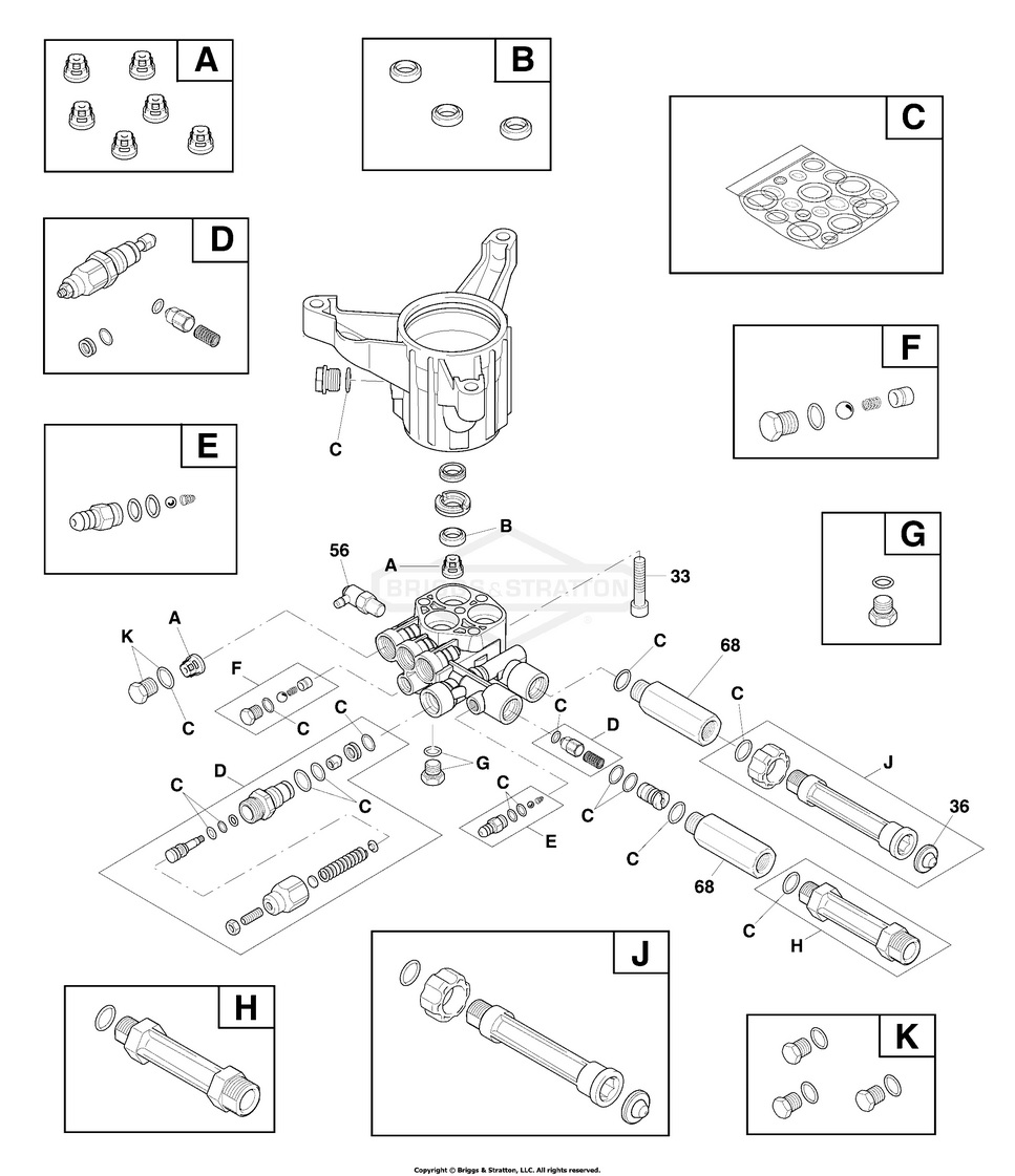 Briggs & Stratton 771698 Pump Parts