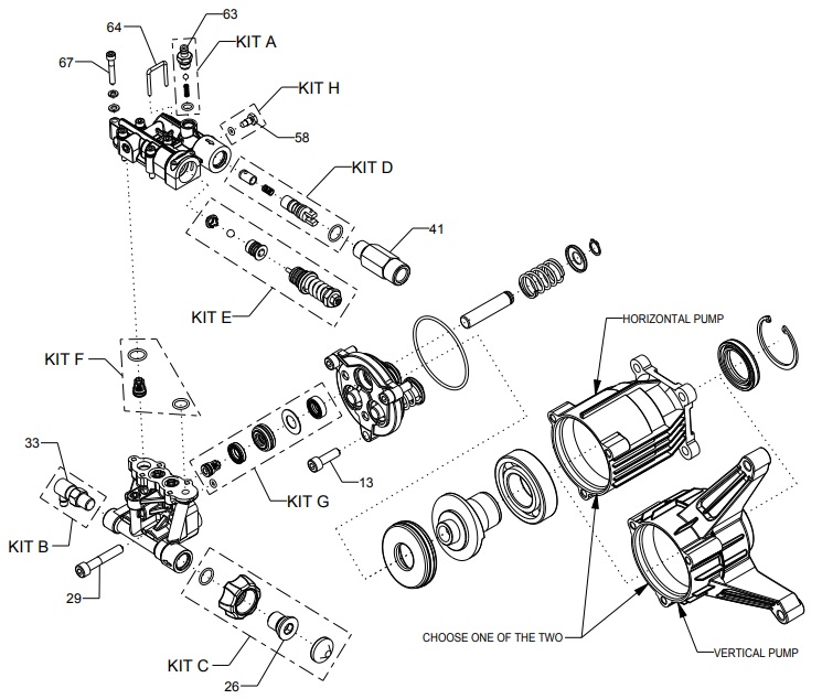 GENERAC, 10000037099 Pump Rebuild Parts