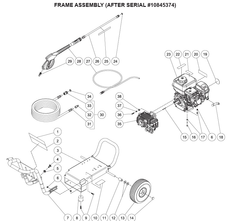 Mi-T-M Chore Master CM-3200-0MMB Pressure Washer Replacement Parts