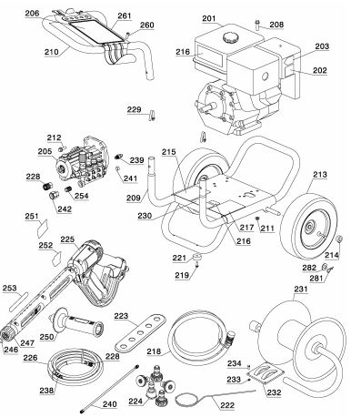 DEWALT DPD3800 pressure washer parts