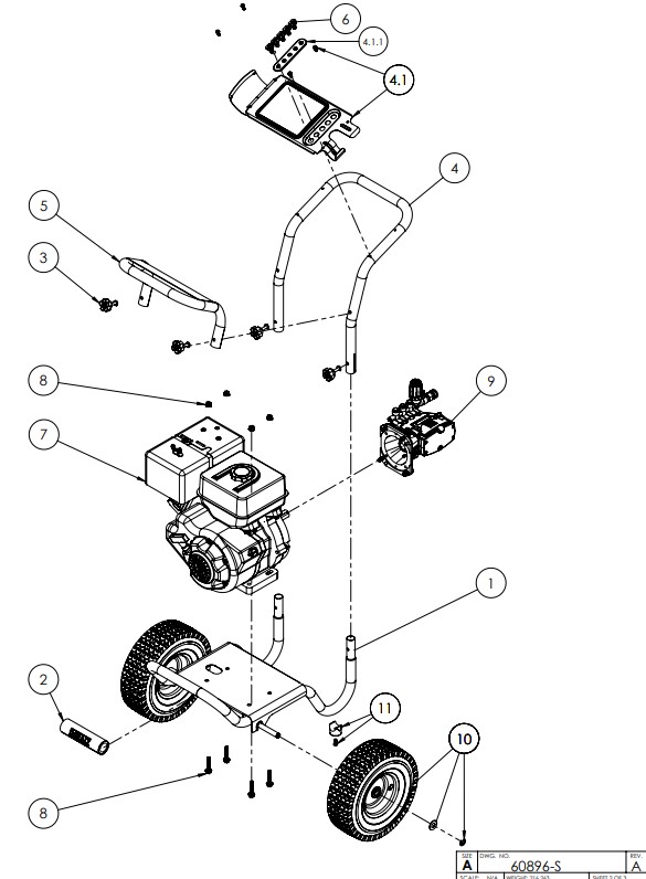 DEWALT DXPW4440 60896 4,400 psi pressure washer parts