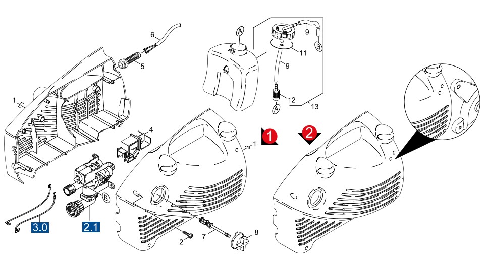 KARCHER, K210+ 1.223-591.0 Pressure Washer Parts, breakdown