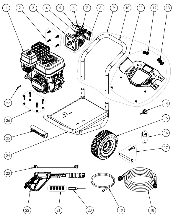 SIMPSON® PS61374 Pressure Washer Parts, Accessories, Breakdown & Owners ...