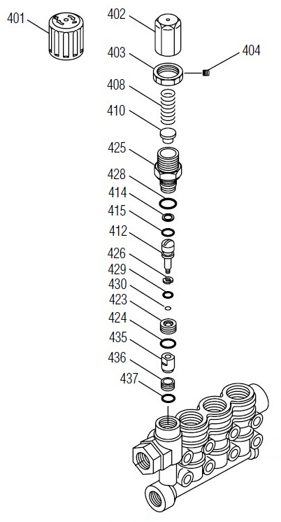Cat Pump Unloader - Integral for 67DX Series